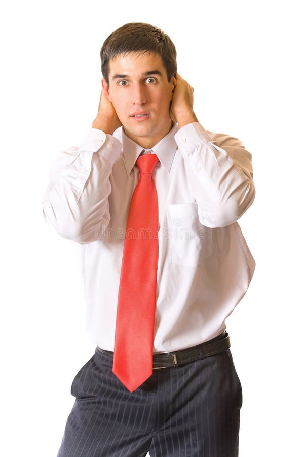 Panic businessman stock photo. Image of businesspeople - 4325552