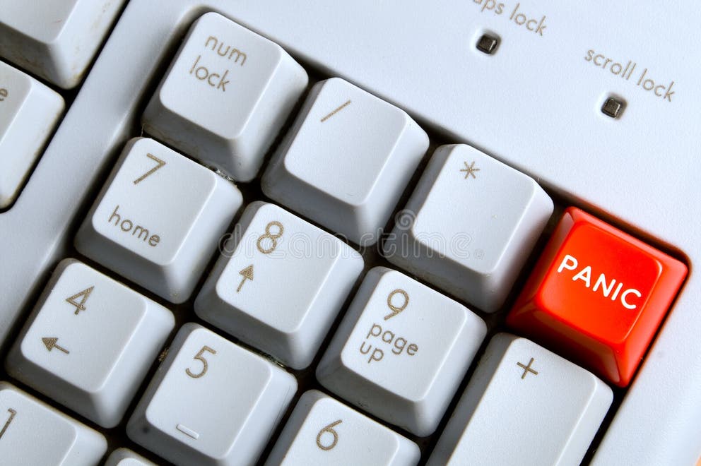 Panic Button stock photo. Image of press, office, communication - 5220850