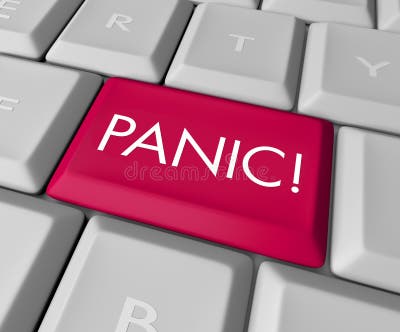 Panic Button on Computer Keyboard Stock Illustration - Illustration of ...