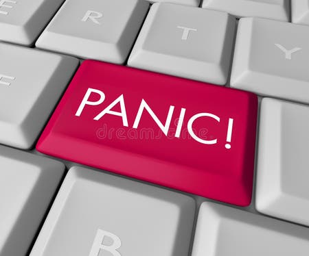Panic Button on Computer Keyboard Stock Illustration - Illustration of ...