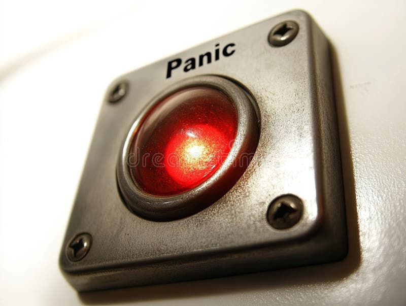 Panic Button with Illuminated Red Light Signaling Emergency Alert ...
