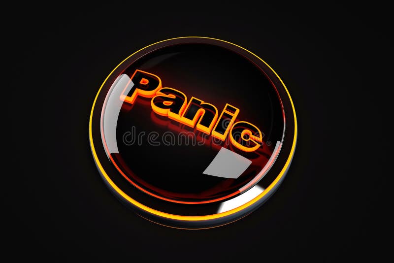 Panic Button stock illustration. Illustration of fast - 6334898