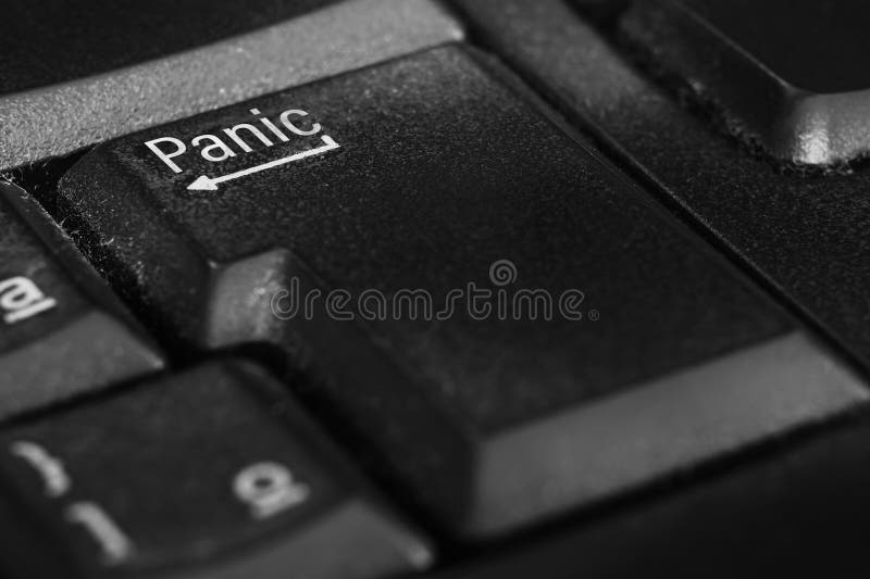 Panic button of a keyboard stock image. Image of disease - 180806679