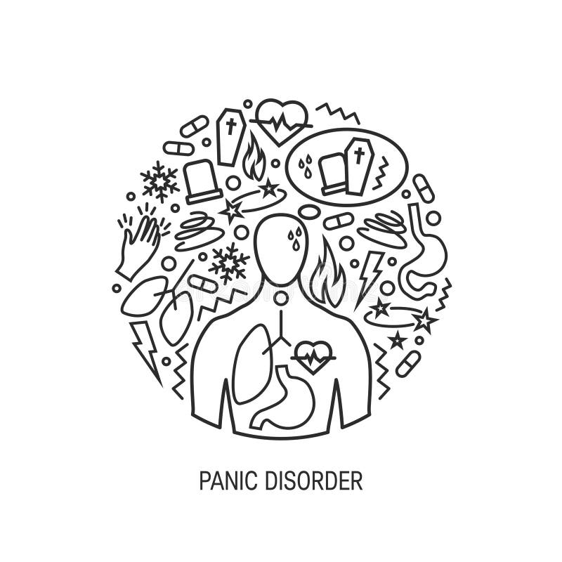 Panic Attack Symptoms Vector Stock Illustration - Illustration of ...