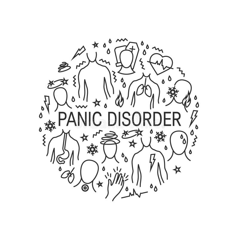 Panic Attack Symptoms Vector Stock Illustration - Illustration of ... Panic Attack Symptoms Vector Stock Illustration - Illustration of ...