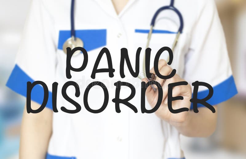 Panic Disorder Words with Marker and Doctor S Hand Stock Illustration ...