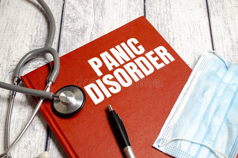 Panic Disorder Words on Red Notepad with Mask and Stethoscope Stock ...