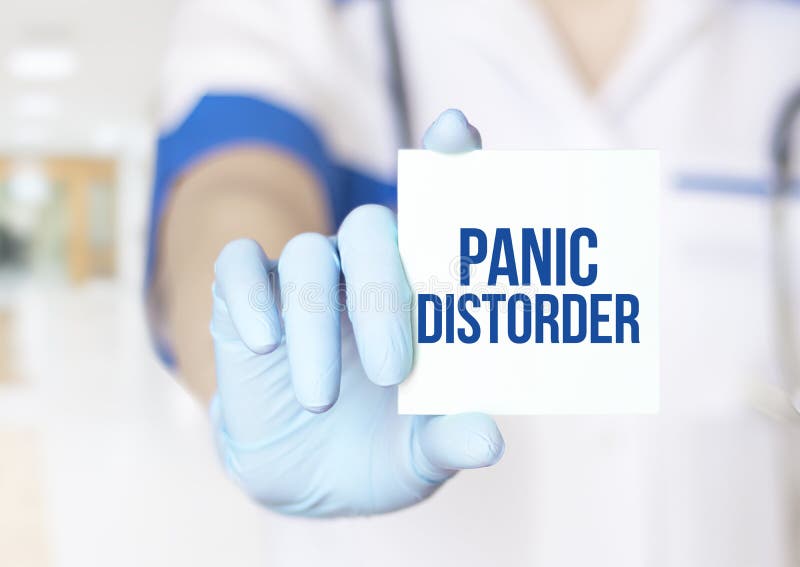 Panic Disorder Words on Yellow Sticker and Doctor S Hand Stock ...
