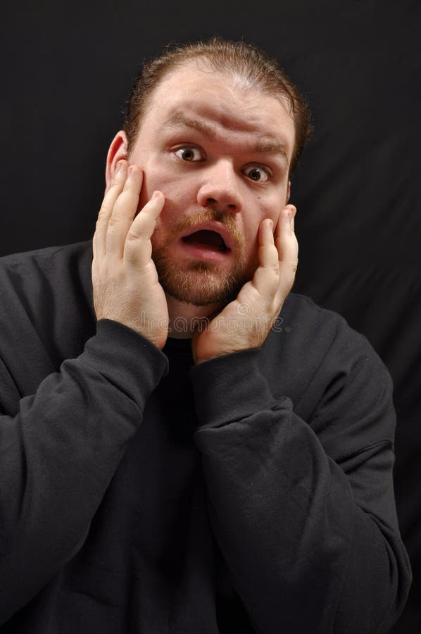 Panic expression stock photo. Image of expression, beard - 17987208