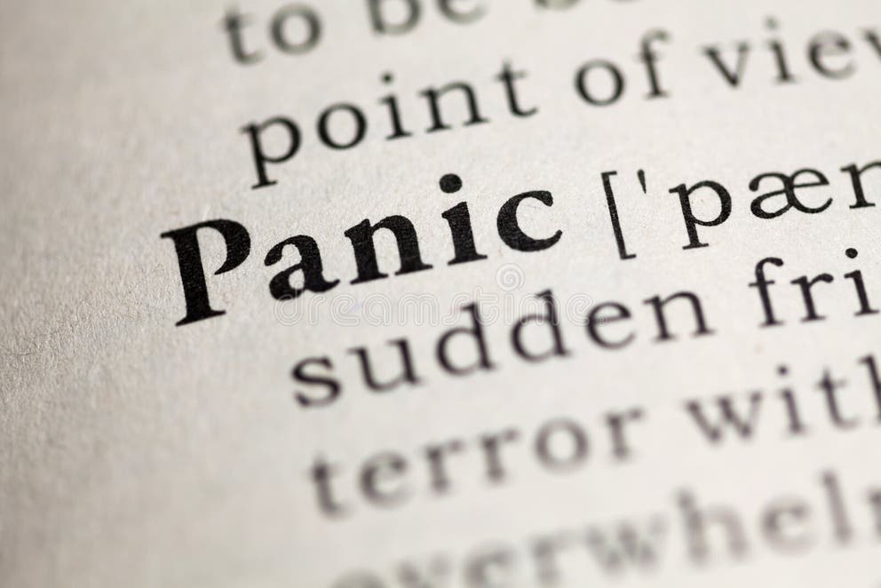 Panic stock image. Image of descriptive, page, macro - 78886097
