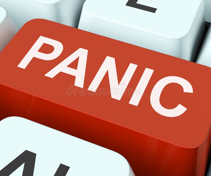 Panic Key Shows Panicky Terror or Distress Stock Illustration ...