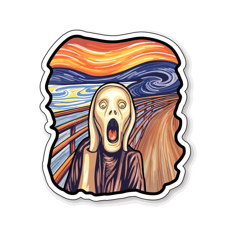 Panic Man Sticker. Vector Illustration Design Stock Illustration ...