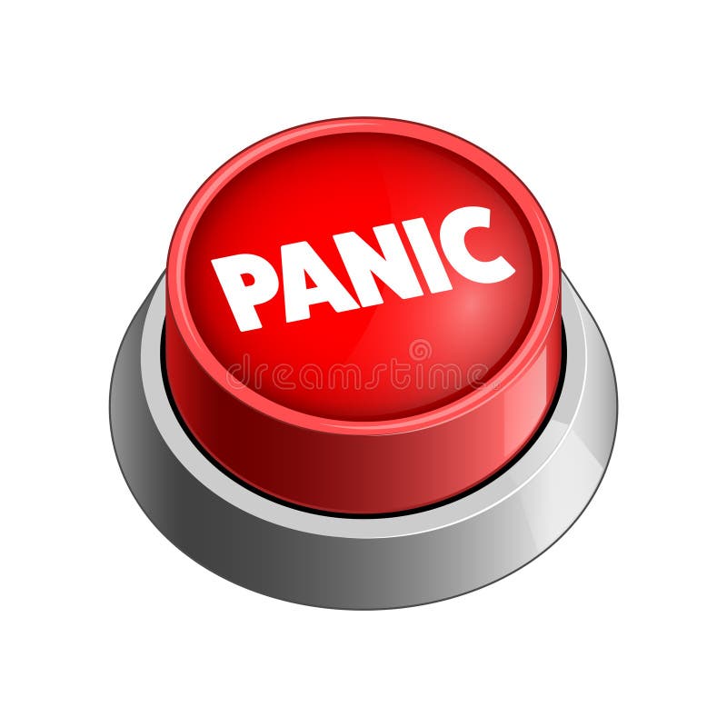 Panic Red Button Vector Illustration Stock Illustration - Illustration ...