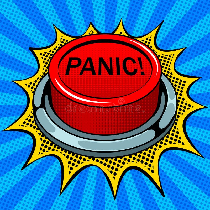 Panic Red Button Pop Art Vector Illustration Stock Vector ...