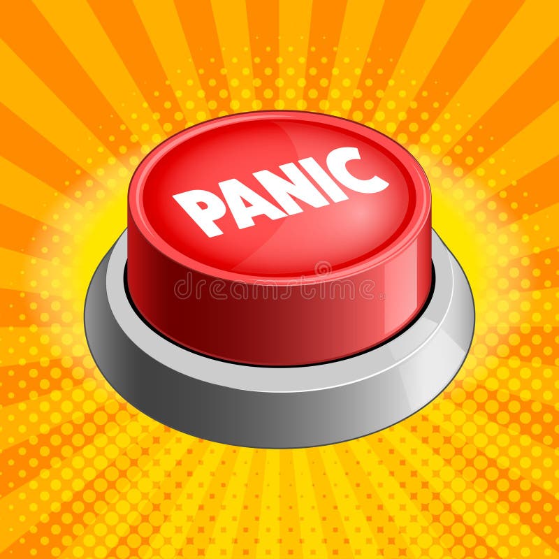 Panic Red Button Vector Illustration Stock Illustration - Illustration ...