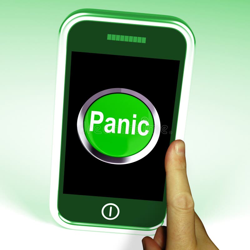 Panic Smartphone Means Anxiety Distress Stock Illustration ...