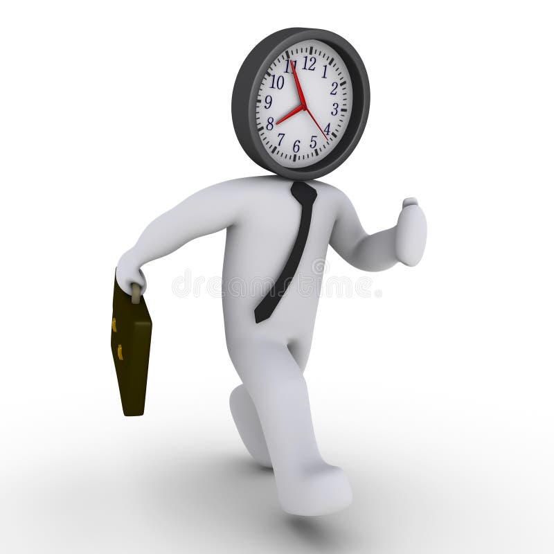 Stickman Time Management Clock Schedule Stock Vector - Illustration of ...