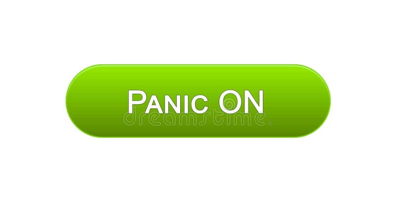 Panic on Web Interface Button Clicked with Mouse Cursor Green Color, Site Design Stock ...