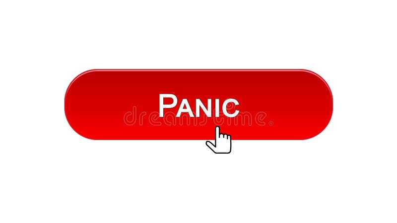 Panic Off Web Interface Button Clicked with Mouse Cursor, Red Color, Online Stock Illustration ...