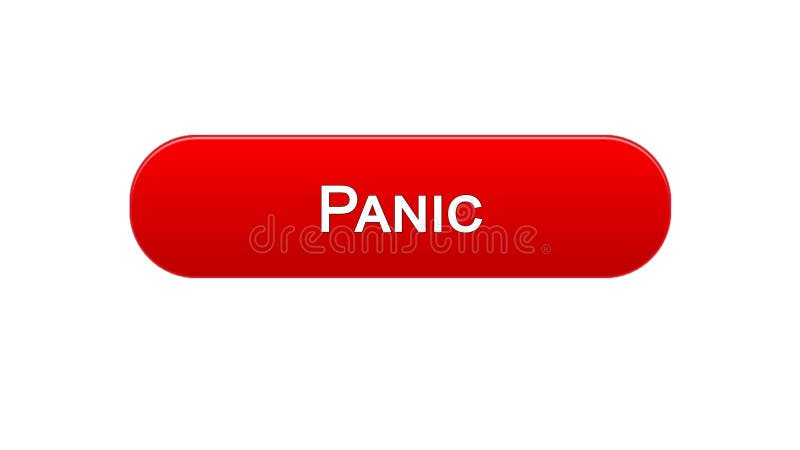 Panic Web Interface Button Red Color, Internet Site Design, Online Program Stock Illustration ...