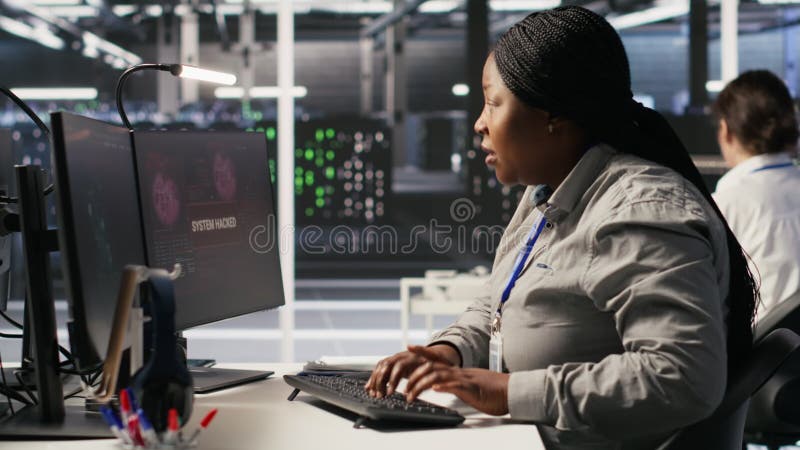 Panicked Engineers in Data Center Reacting To Ransomware Warning on PC ...