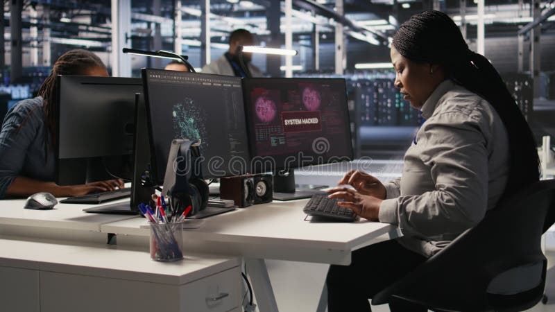 Panicked Engineers in Data Center Reacting To Ransomware Warning on PC ...