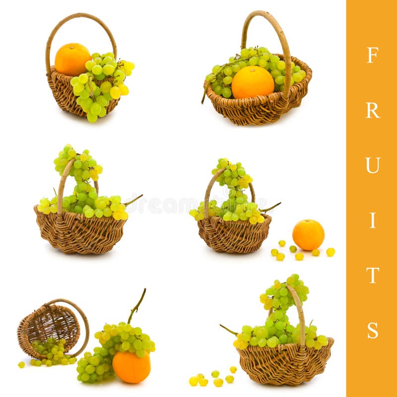 Panier avec des fruits photo stock. Image du frais, sain - 14134044