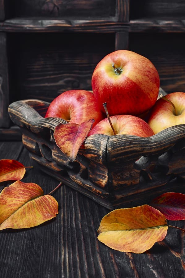 Panier Des Pommes D'automne Image stock - Image du abondant, panier ...