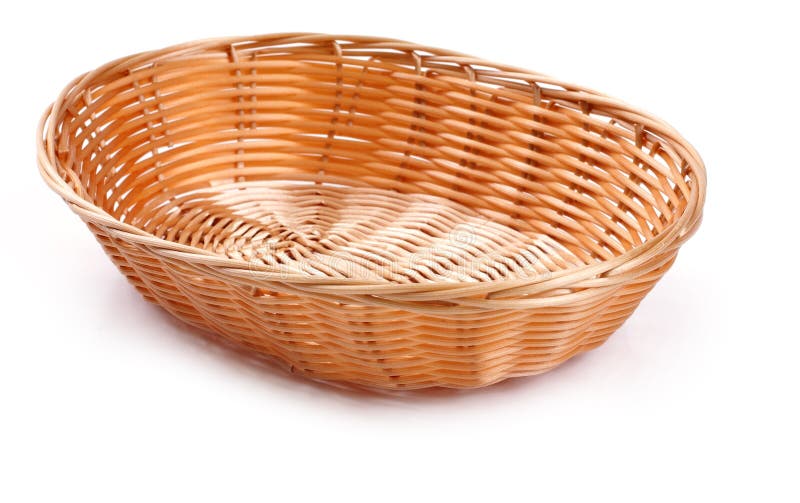 Panier En Osier Vide Sous Forme De Corne D'abondance Image stock ...