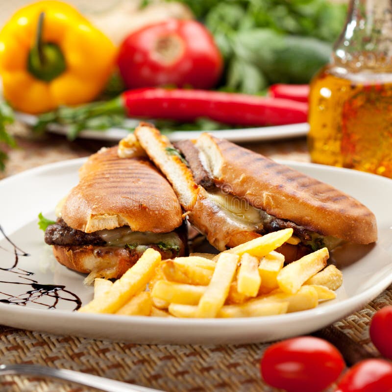 Panini image stock. Image du gril, laitue, grillé, chaud - 45191403