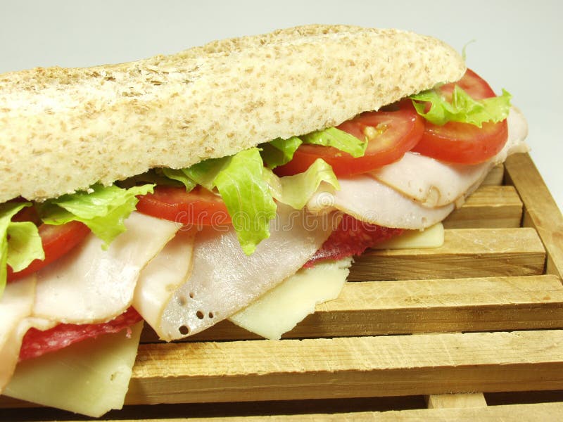 Panino immagine stock. Immagine di veloce, oliva, partito - 1284305