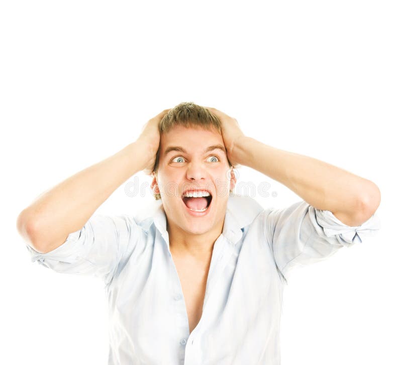 Homme D'affaires Dans La Panique Image stock - Image du occasionnel ...