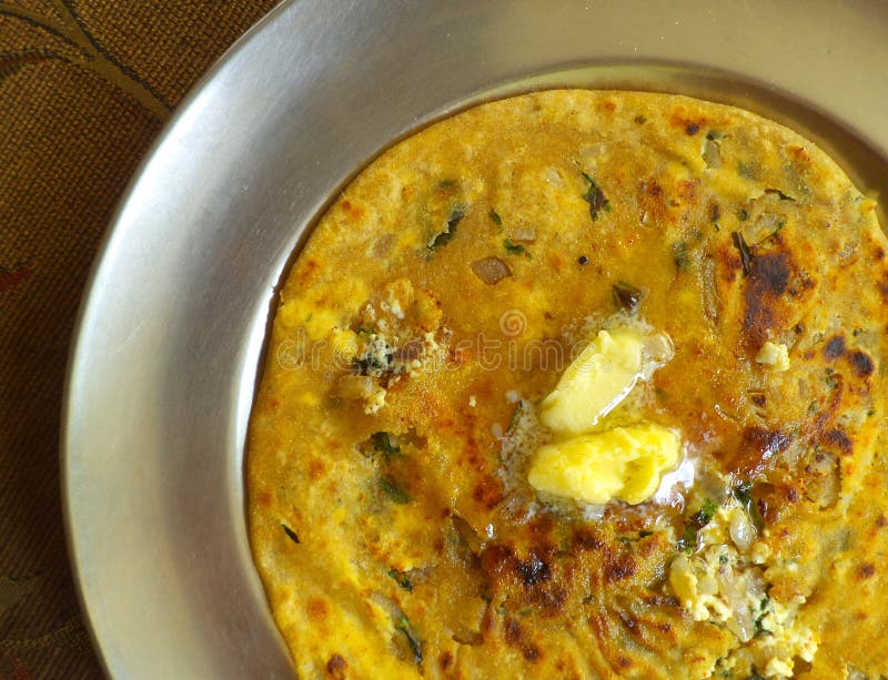 Panir paratha stock photo. Image of steel, paratha, soup - 79493824