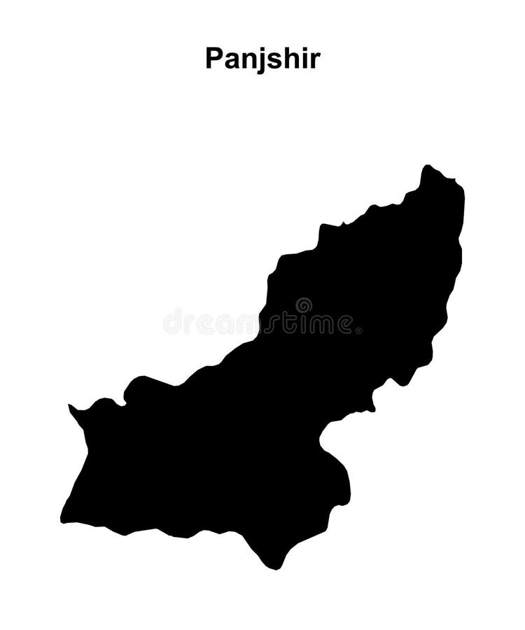 Panjshir outline map stock vector. Illustration of border - 360323756