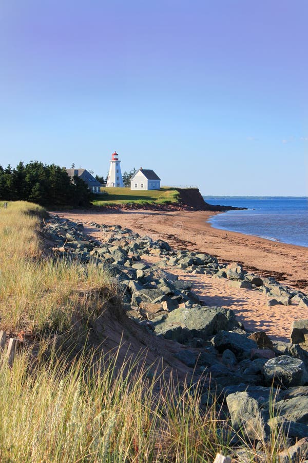 Panmure Island lighthouse stock photo. Image of island - 25754516