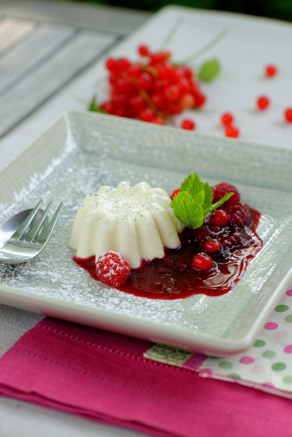 Panna cotta dessert stock photo. Image of forest, decoration - 33186688