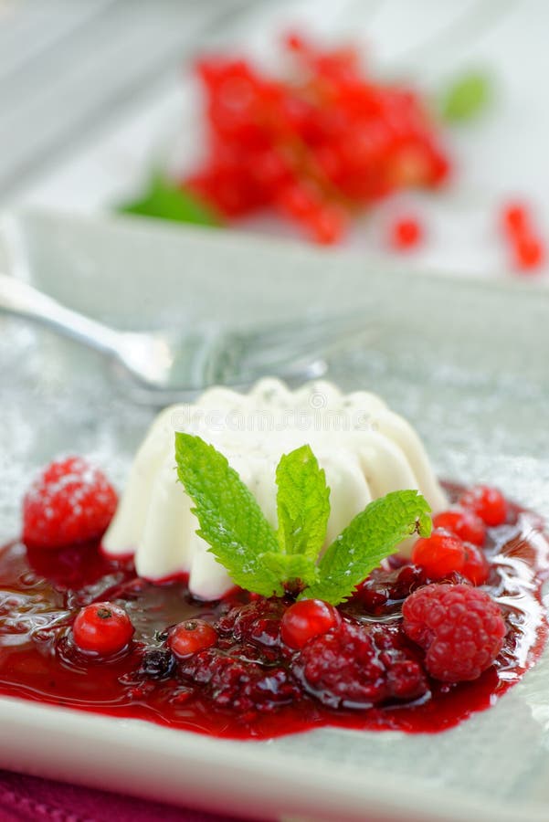 Panna cotta dessert stock image. Image of cooking, bright - 33186757