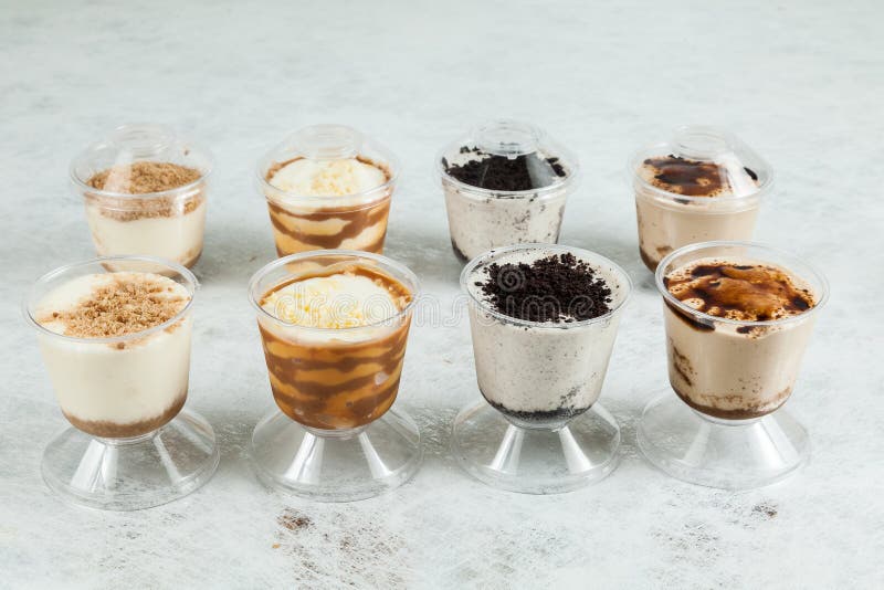 Panna Cotta - Desserts of Different Flavors and Presentation Stock ...