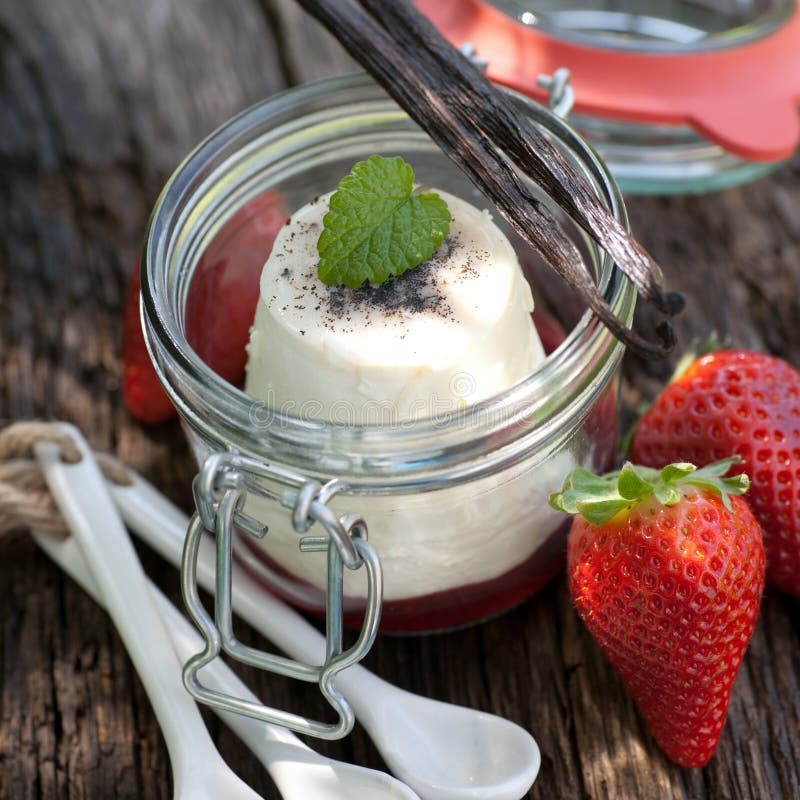 Panna cotta stock photo. Image of snack, decoration, sauce - 31292320
