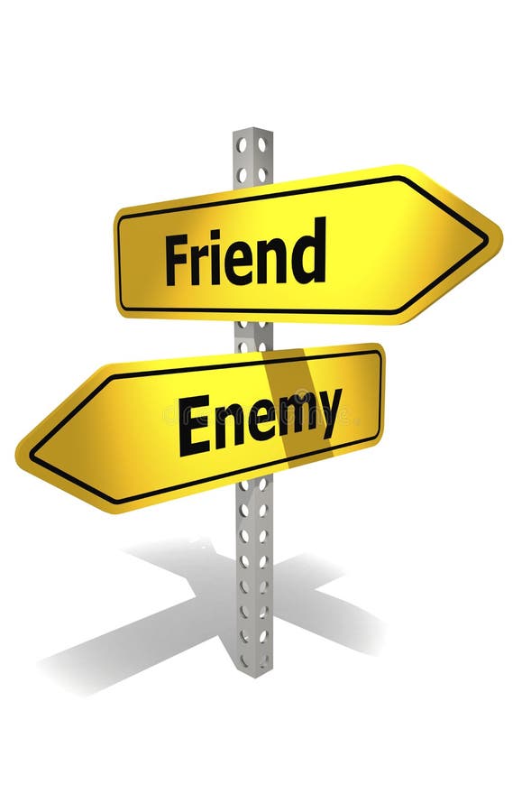 Ami Ou Ennemi Comparaison Sur Les échelles Illustration Stock ...