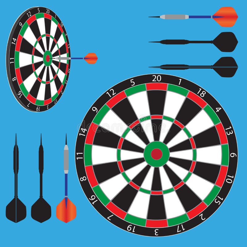 Panneau de dards illustration stock. Illustration du projectile - 4858539