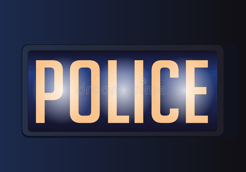 Illuminated Police Signage for Police Stations. Stock Vector ...