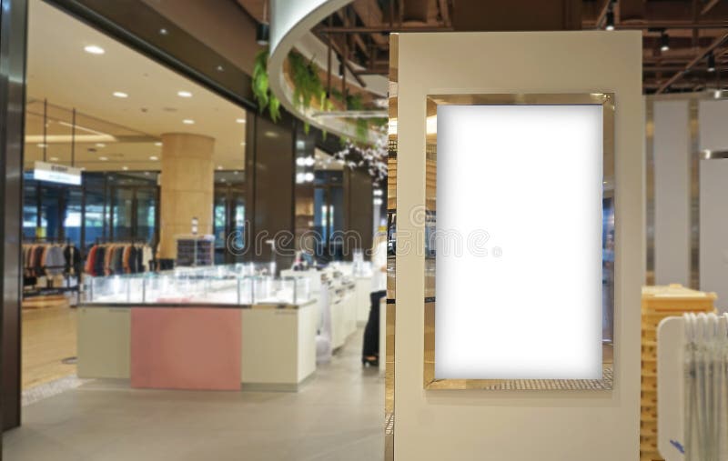 Panneau Publicitaire Dans Le Grand Magasin Photo stock - Image du ...