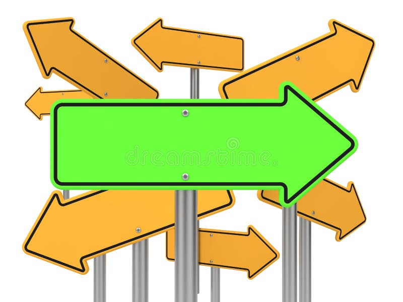 Panneau Routier De Flèche Directionnelle. Illustration Stock ...