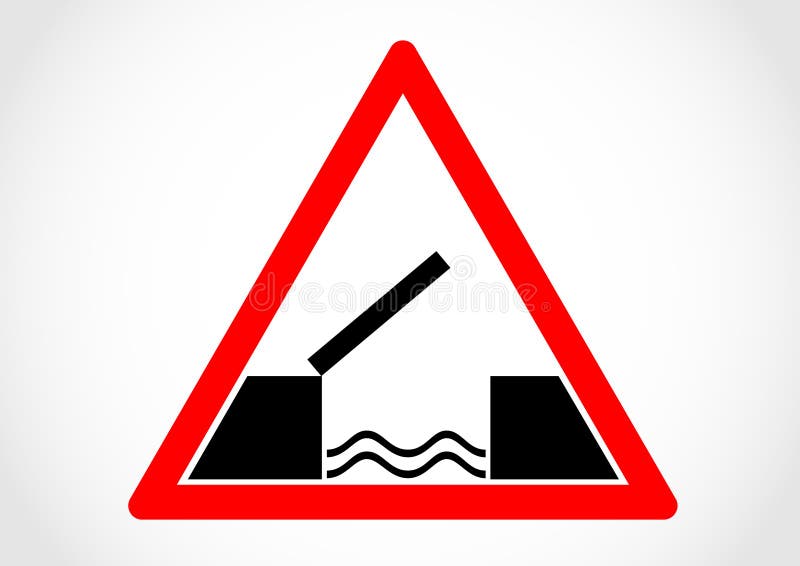 Panneau Routier De L'information De Pont D'ouverture Illustration de ...