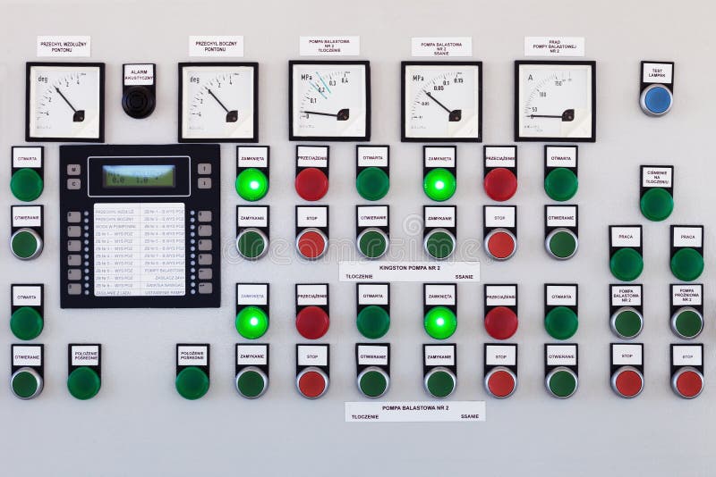 Pannello di controllo immagine stock. Immagine di ingegneria - 48752299