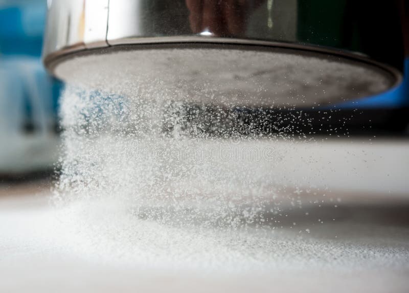 Panning Flour Powder Prepare for Baking Cake Stock Image - Image of ...