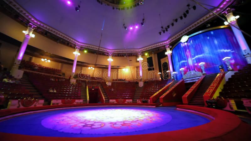 Panning of Interior of Circus with Empty Arena Stock Video - Video of ...