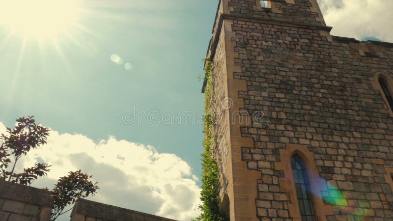Panning Shot Inside the Ramparts of the Windsor Castle with a Lens ...