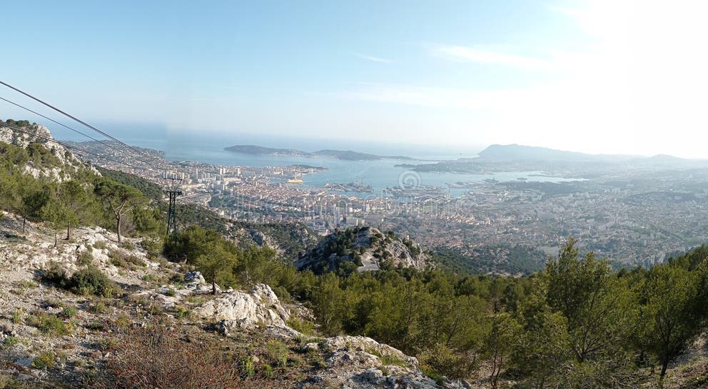 Panoramic Sight of La Seine Sur Mer and Toulon, Touristic Destinations ...
